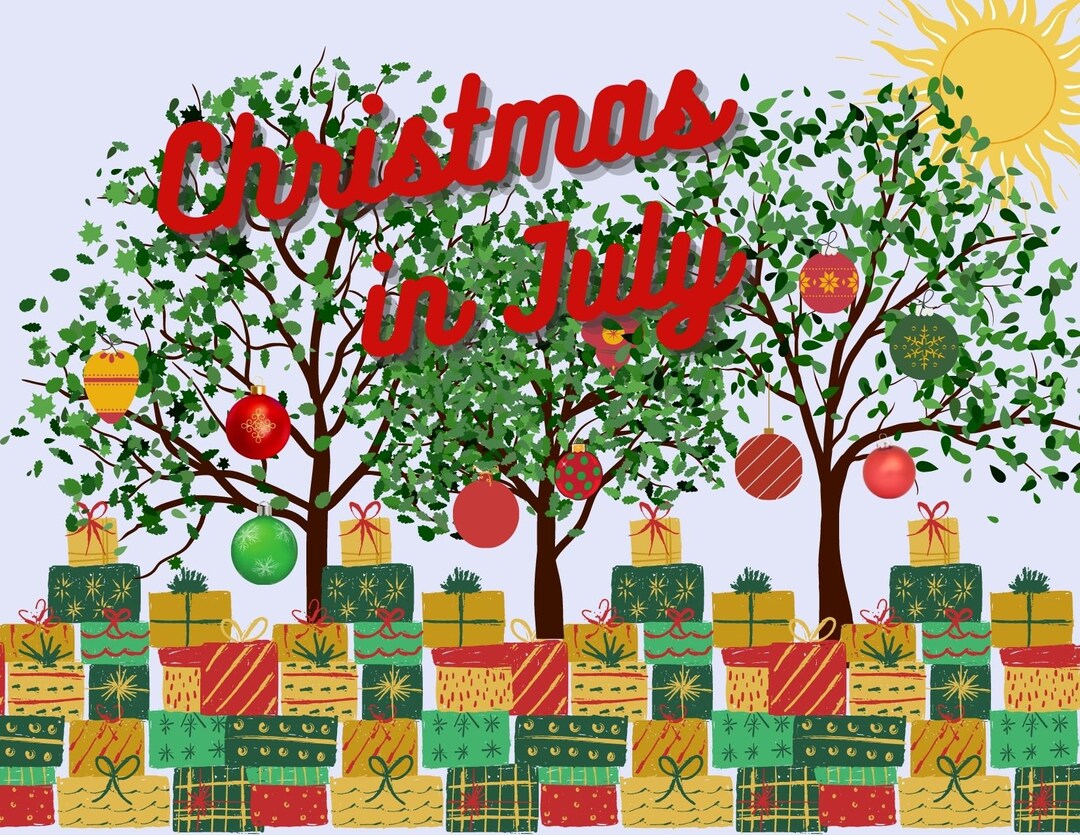 Christmas in July Postcard, Summer Christmas Card, Random Holiday ...
