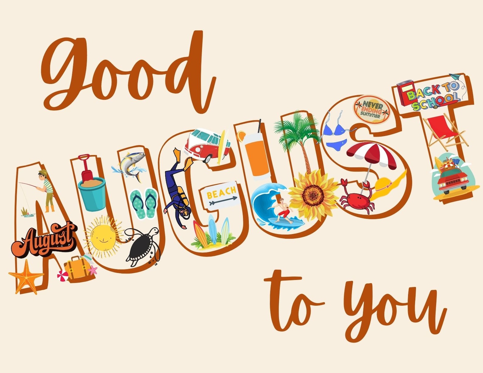 Happy August Postcard, Summer Card, Postcrossing Ideas, Postcard Swap ...