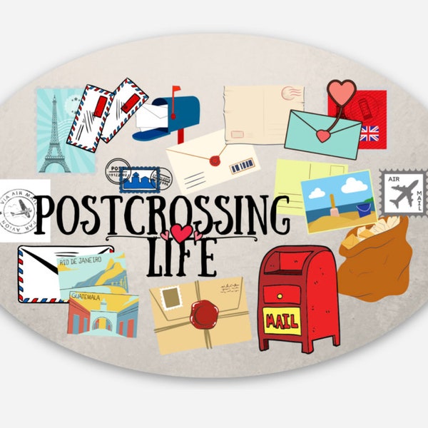 Postcrossing Sticker - Etsy
