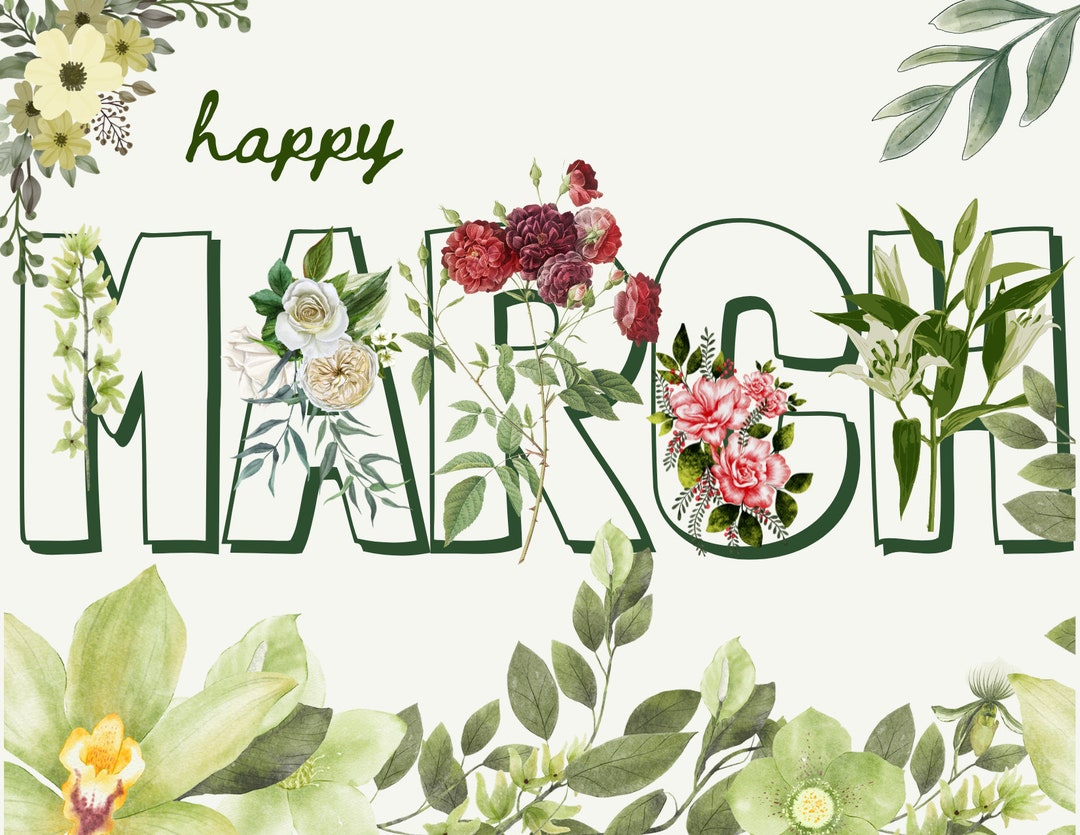 Happy March Postcard 2 - Etsy