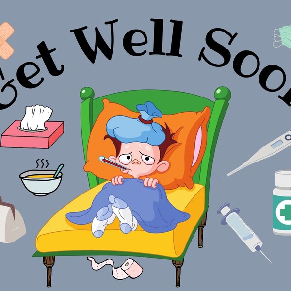 Get Well Postcard - Etsy