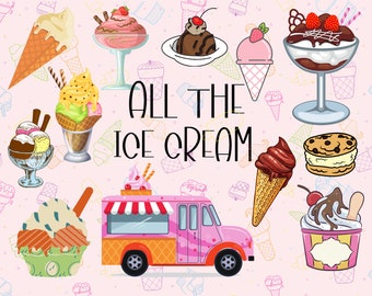 Ice Cream Postcard - Etsy