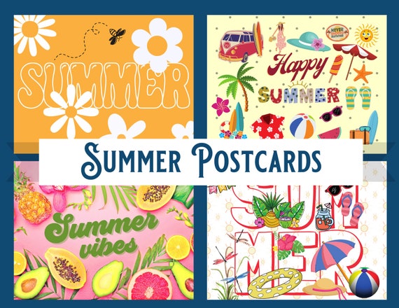Summer Postcards Bundle - Etsy
