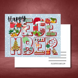 Happy December Postcard, Christmas Card, Postcrossing Ideas, Postcard ...