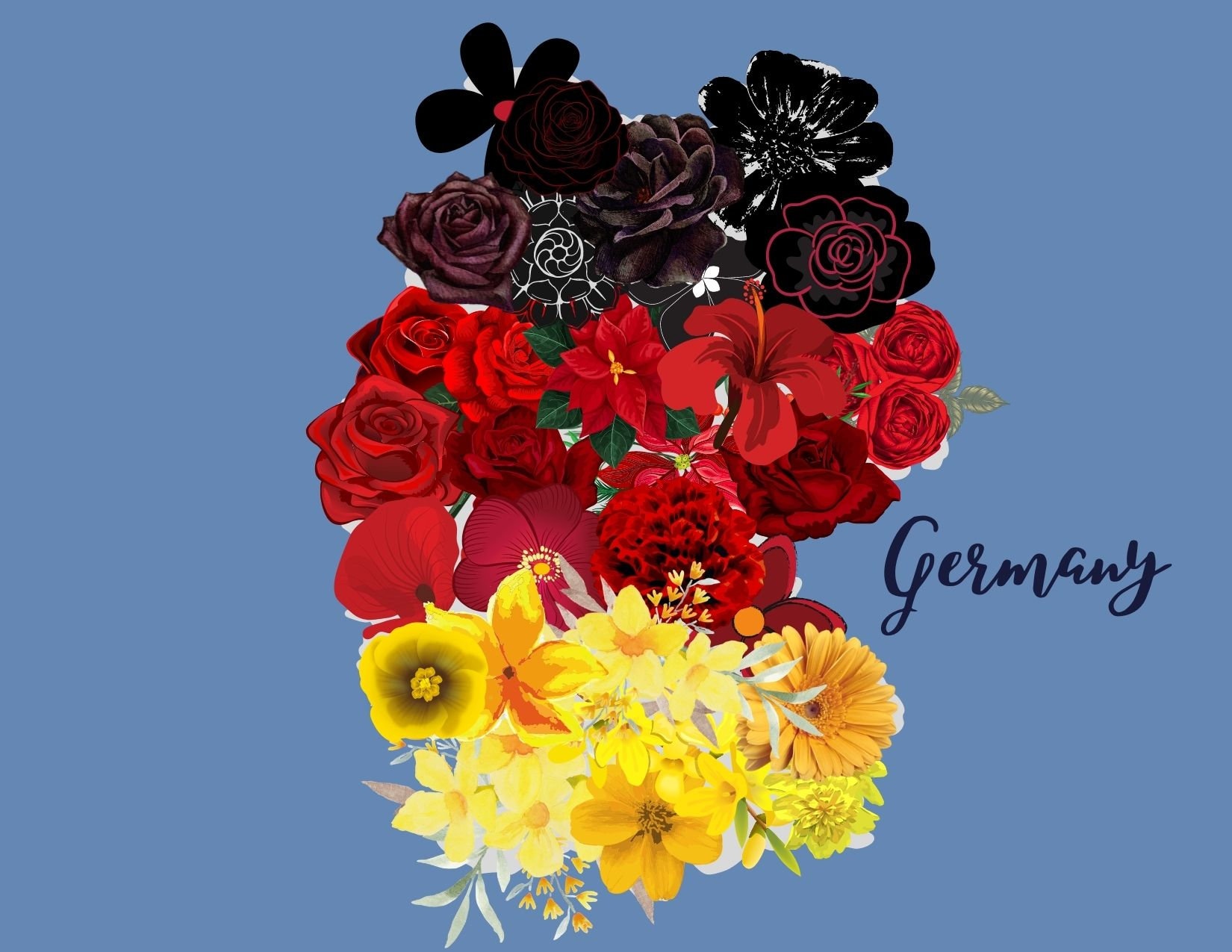 Germany Flower Postcard | Etsy