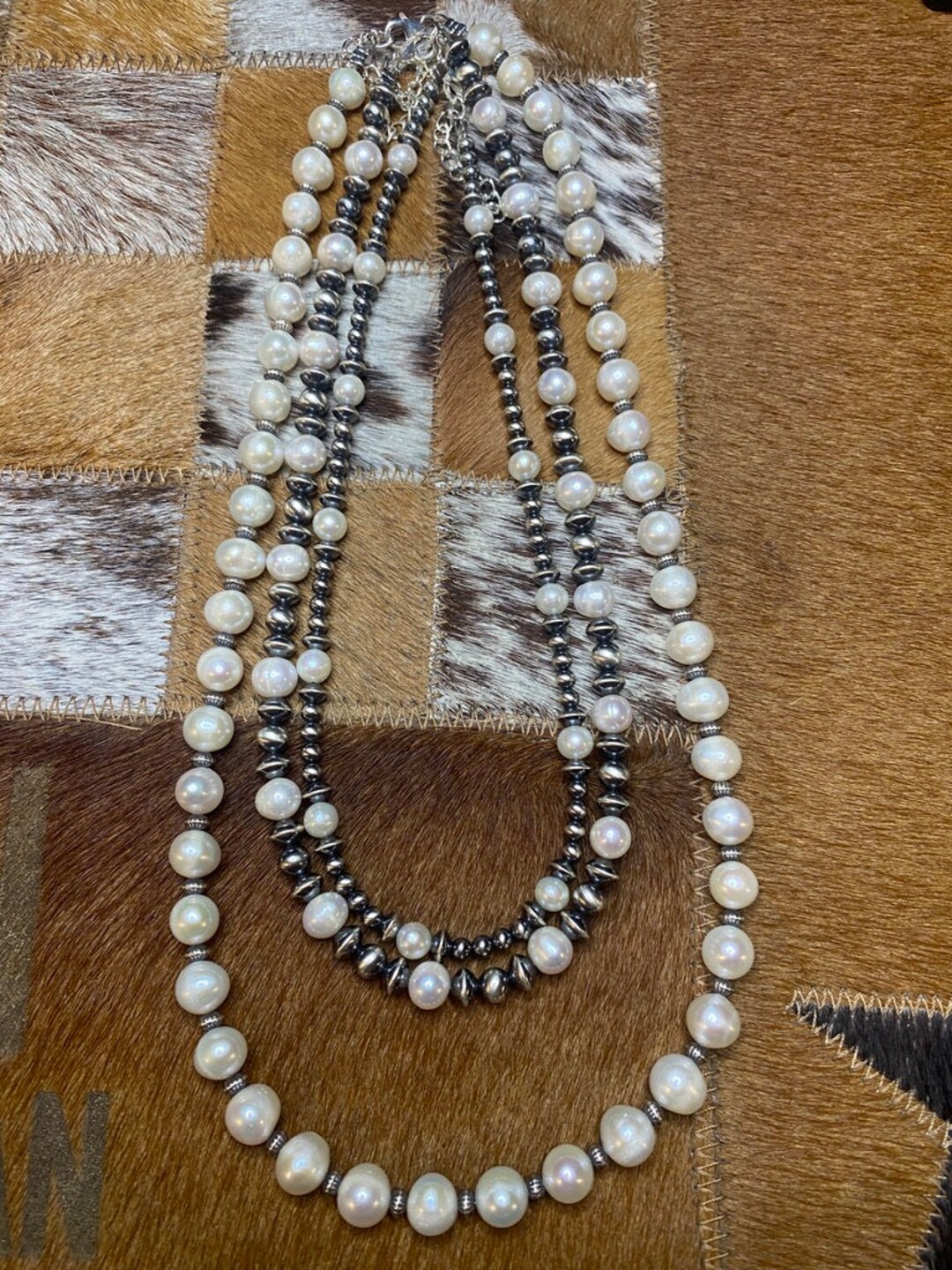 Freshwater Pearls With Navajo Pearls Throughout .925 Sterling - Etsy