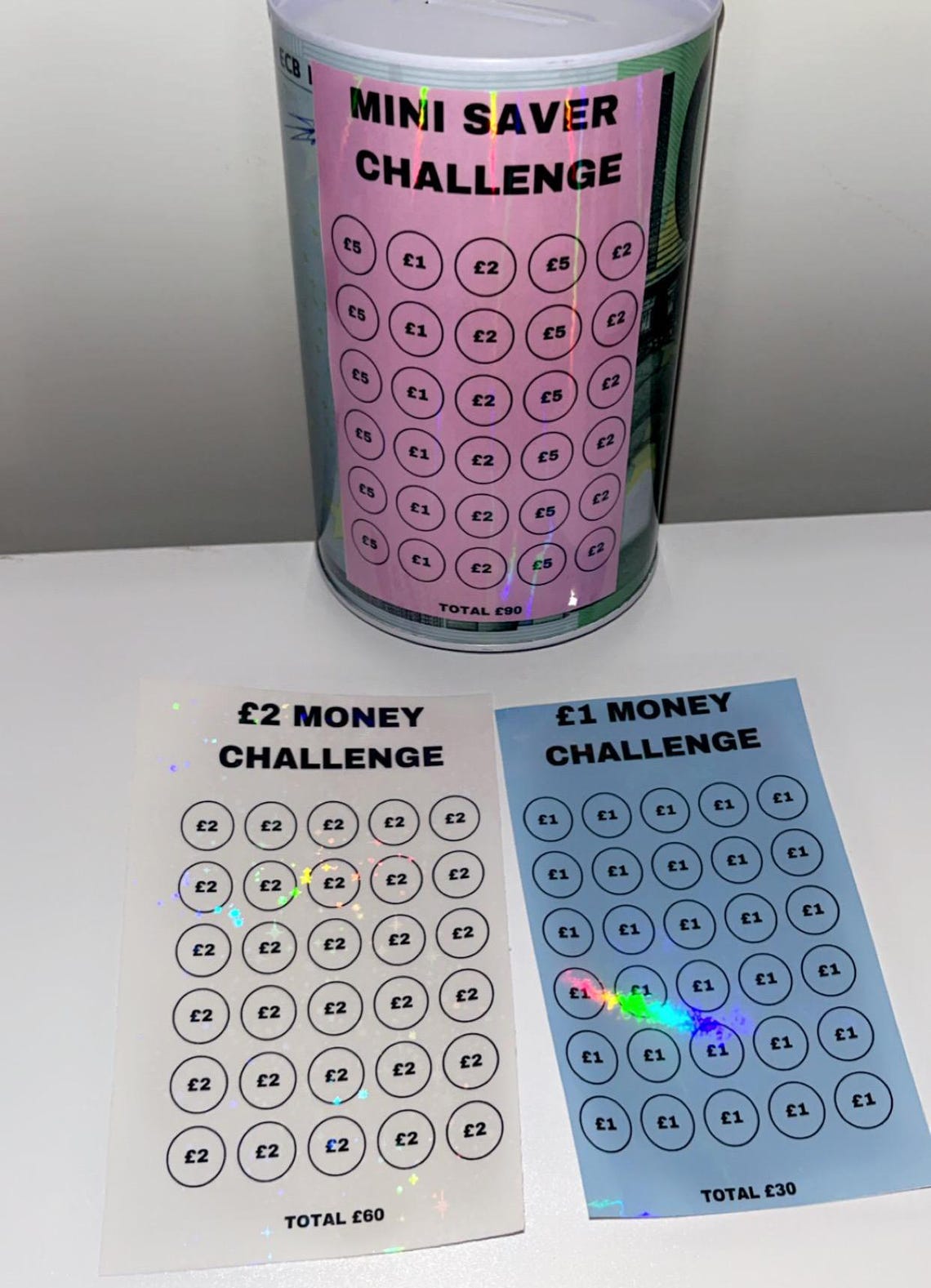 Mini Saver|tin Tracker Sticker Money Saving Challenge | Cash Stuffing ...