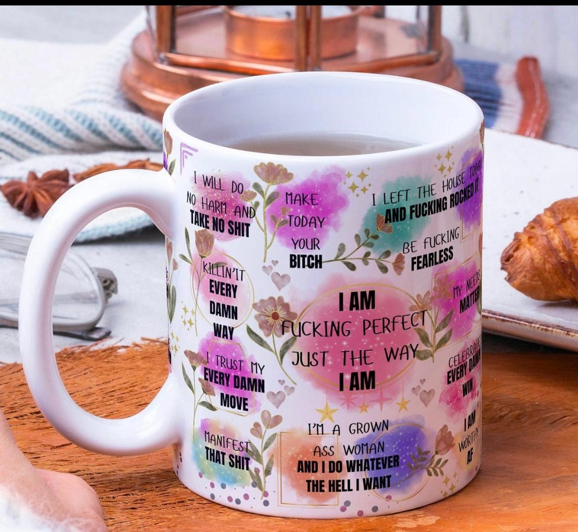 Daily Affirmations | Love Yourself Words of Affirmation Mug| 11oz ...