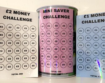 Tin Tracker Sticker| Money Saving Challenge | Cash Stuffing | Savings ...