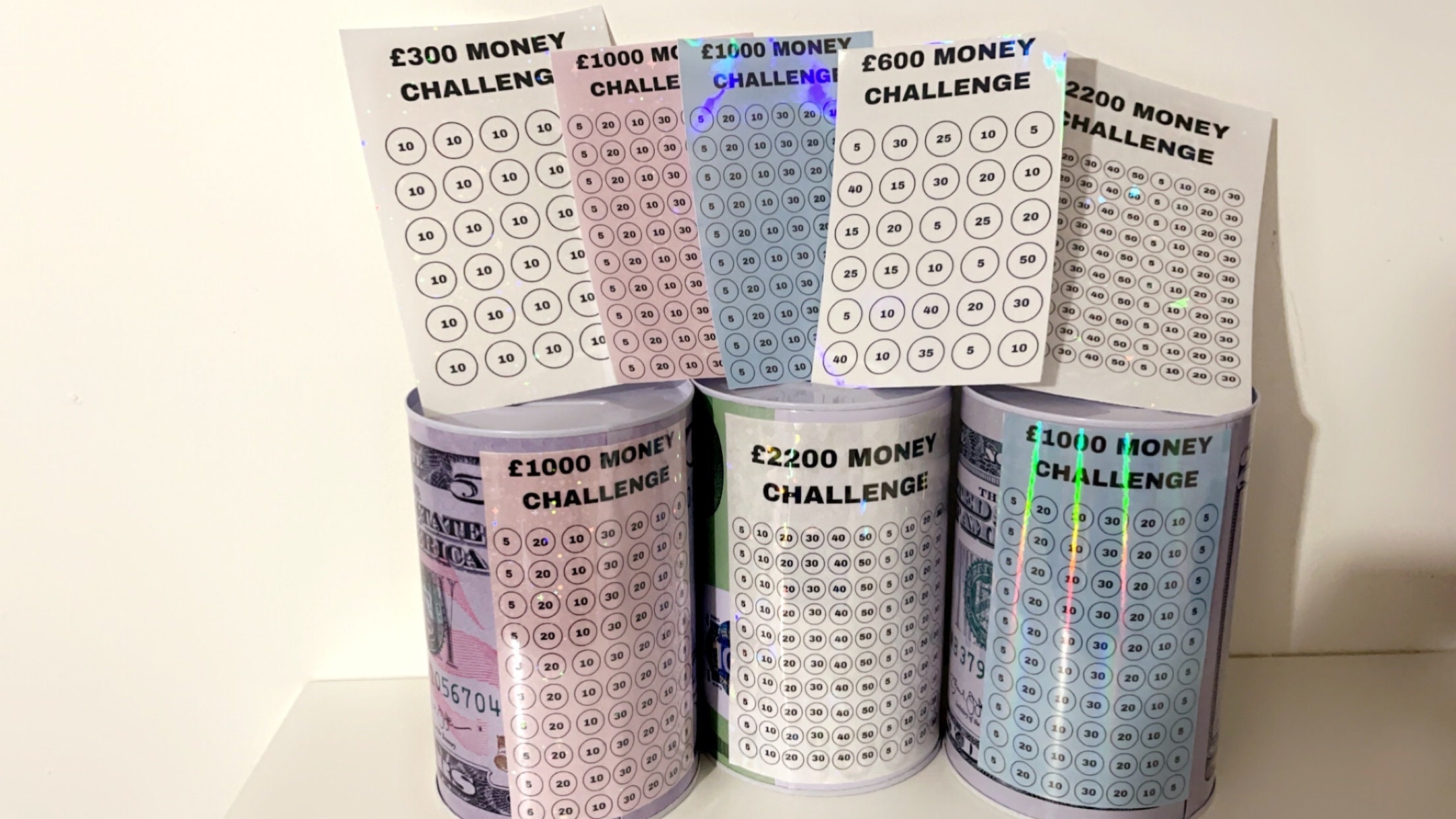 Tin Tracker Sticker Money Saving Challenge Cash Stuffing Savings ...