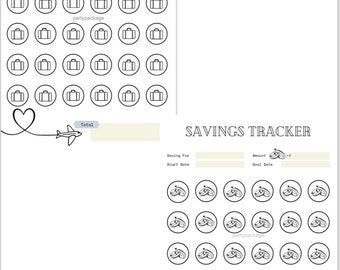Tin Tracker Sticker Money Saving Challenge Cash Stuffing Savings ...