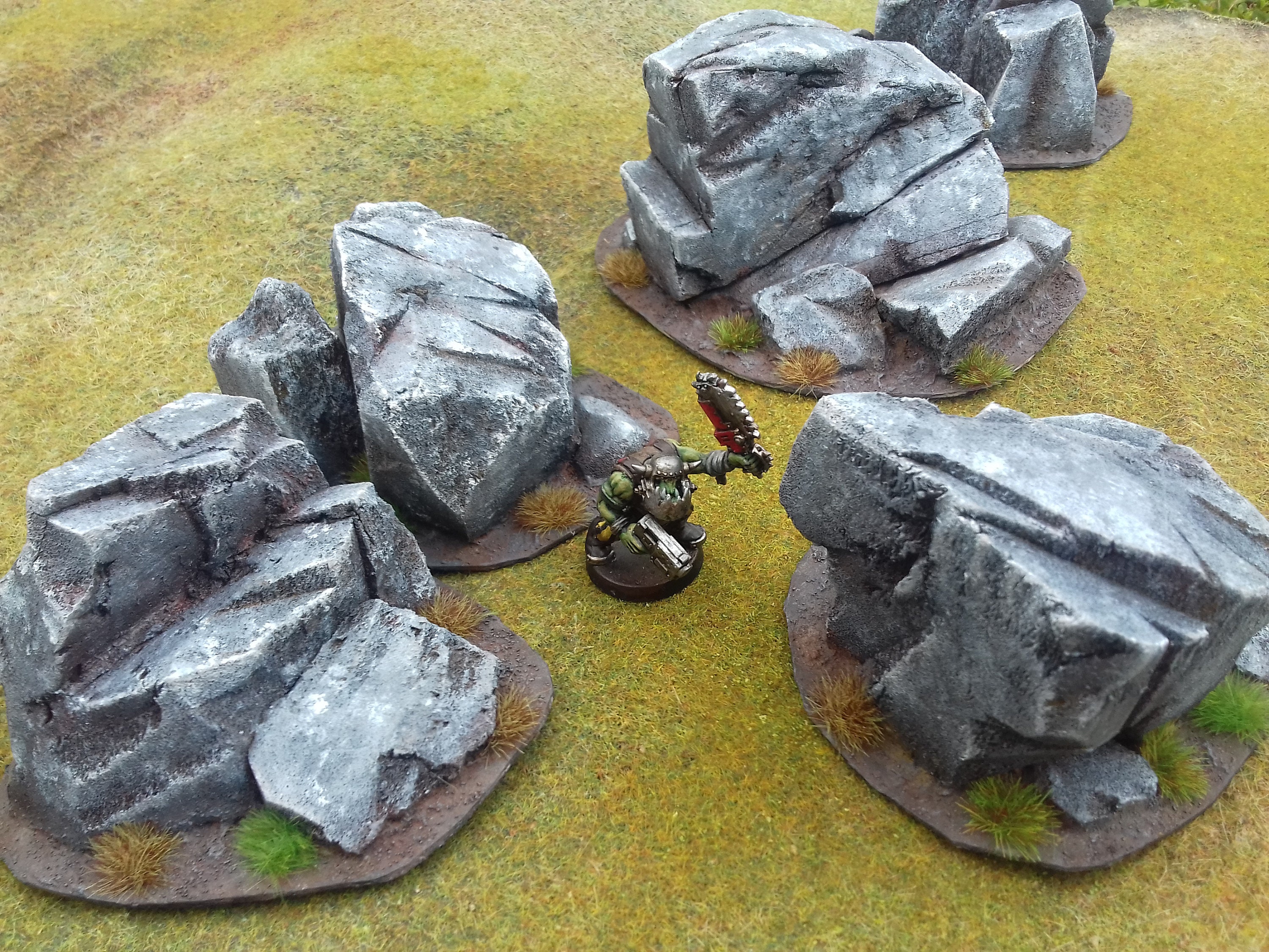 5 Piece Big Rocky Boulder Outcrop Scatter Terrain Set Dnd / - Etsy