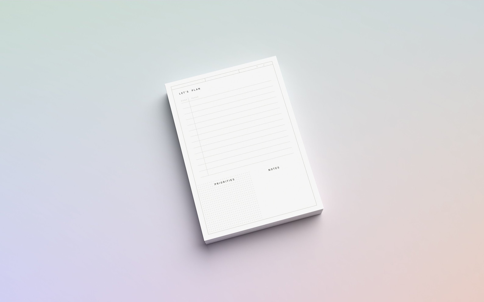 100 Page Daily Planner Notepad, to Do List, Planner, Organization 5.5x8 ...