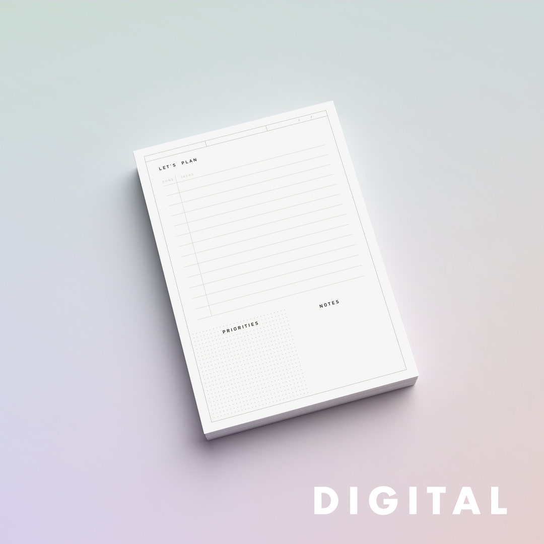 Digital Download: Daily Planner Page, to Do List, Planner, Digital ...