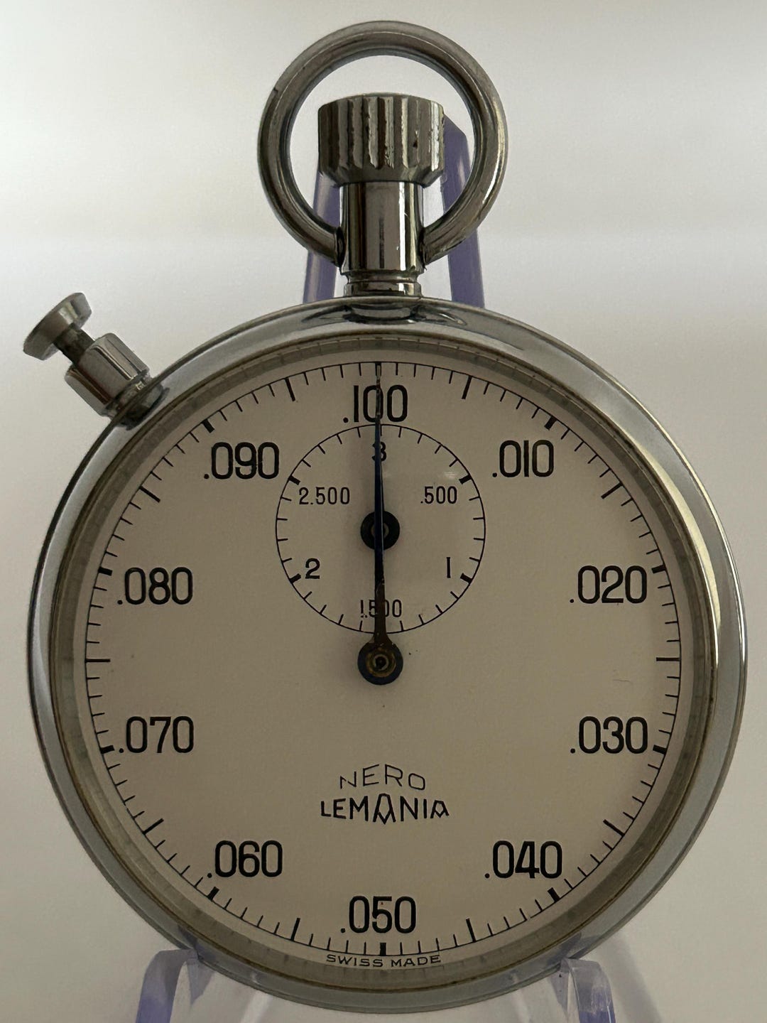 Lemania 6 Second Timer With Unusual Decimal Used by British Rail Dial ...