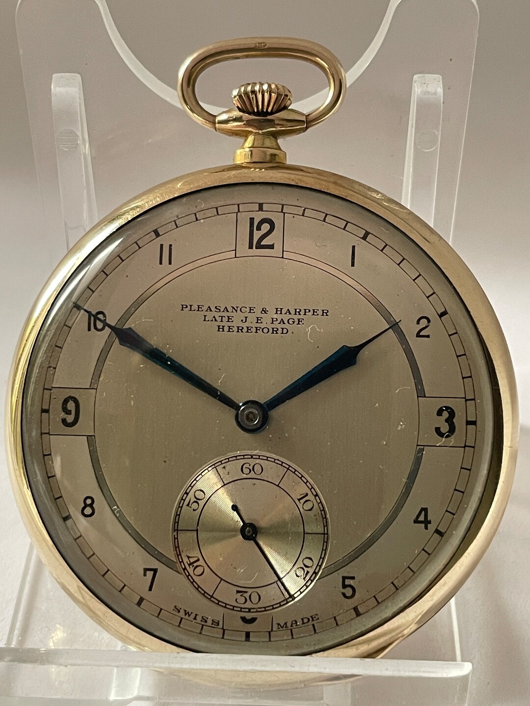 Buren Grand Prix Presentation Pocket Watch in Rolled Gold Case 47mm in ...
