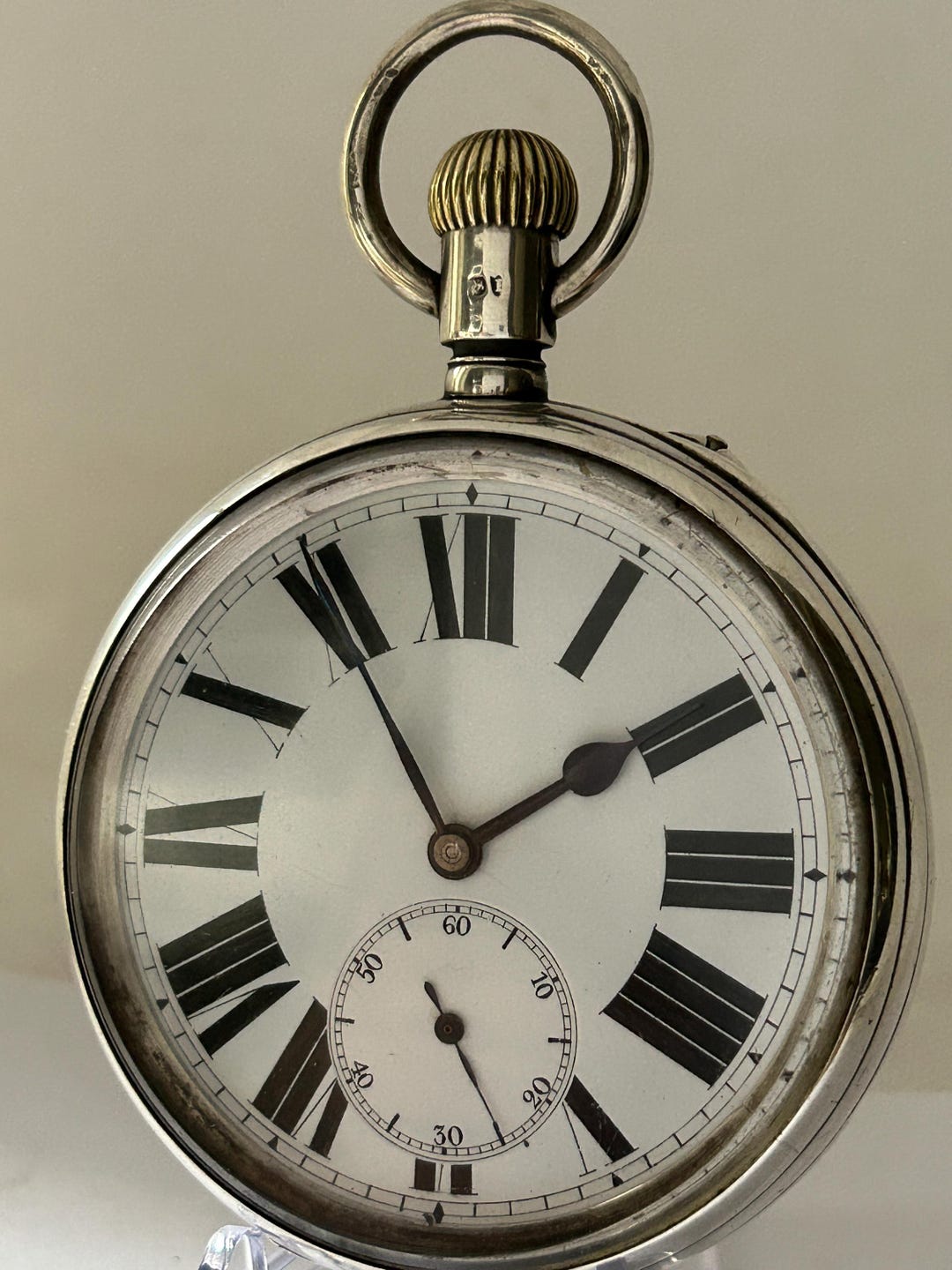 Sterling Silver Goliath Pocket Watch From 1884 70mm in Diameter - Etsy