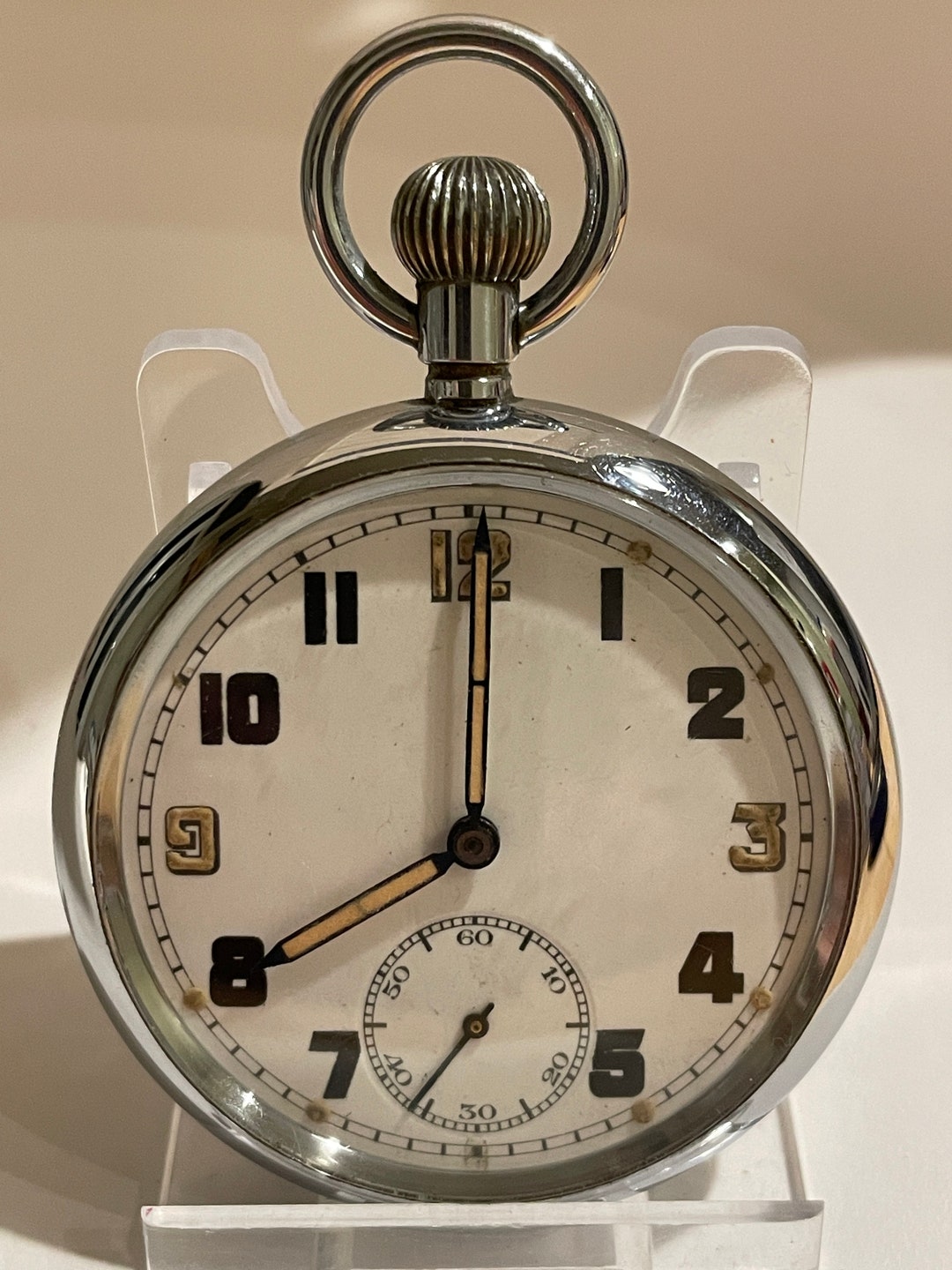 Record Cal 433 Pocket Watch in Exceptionally Good Conditon 52mm in ...