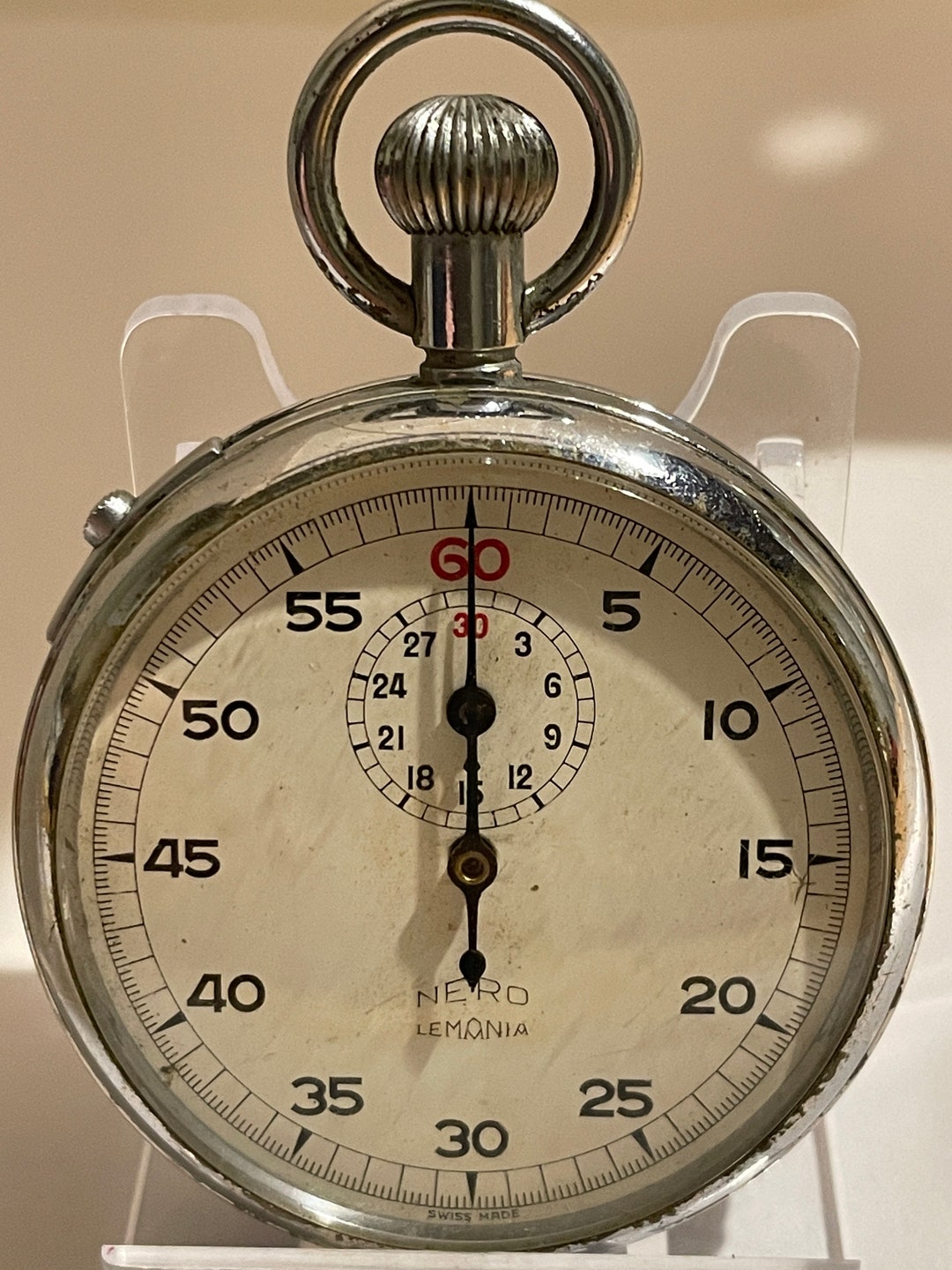 Nero Lemania Stopwatch 50mm in Diameter - Etsy