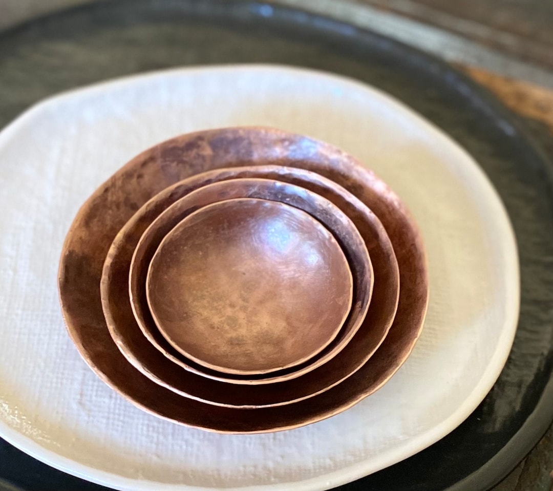 Nesting Bowls, Copper Bowls, Handmade Copper Decorative Bowls, Set of 4 ...