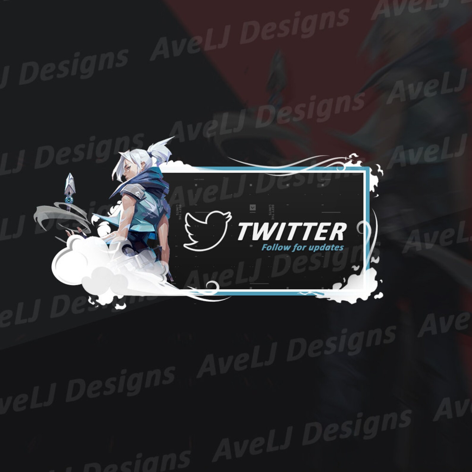 Valorant Jett Theme'd Twitch Panels - Package #1 - - Etsy