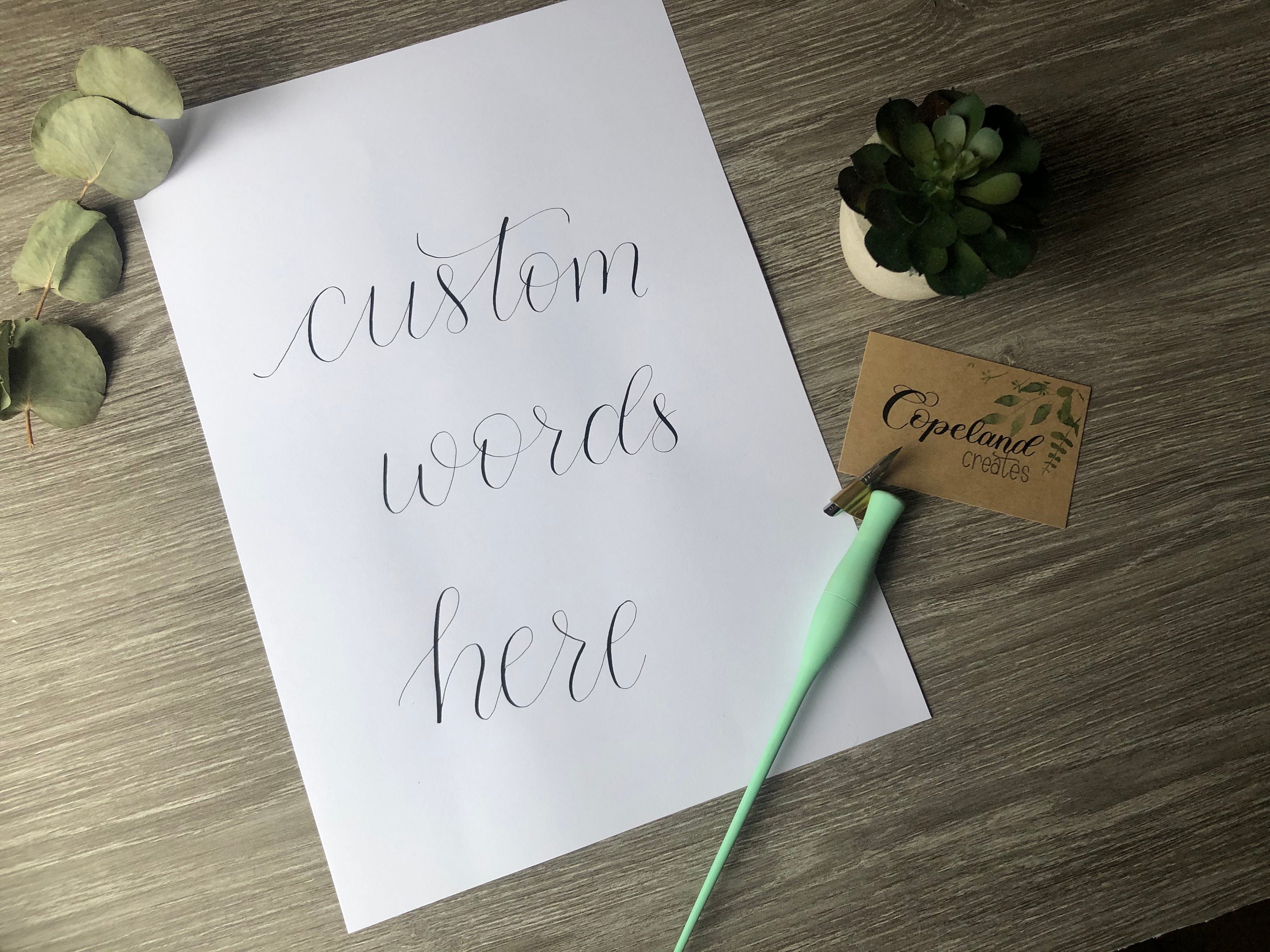 Custom Calligraphy Quote Calligraphy/hand-lettering Service ...