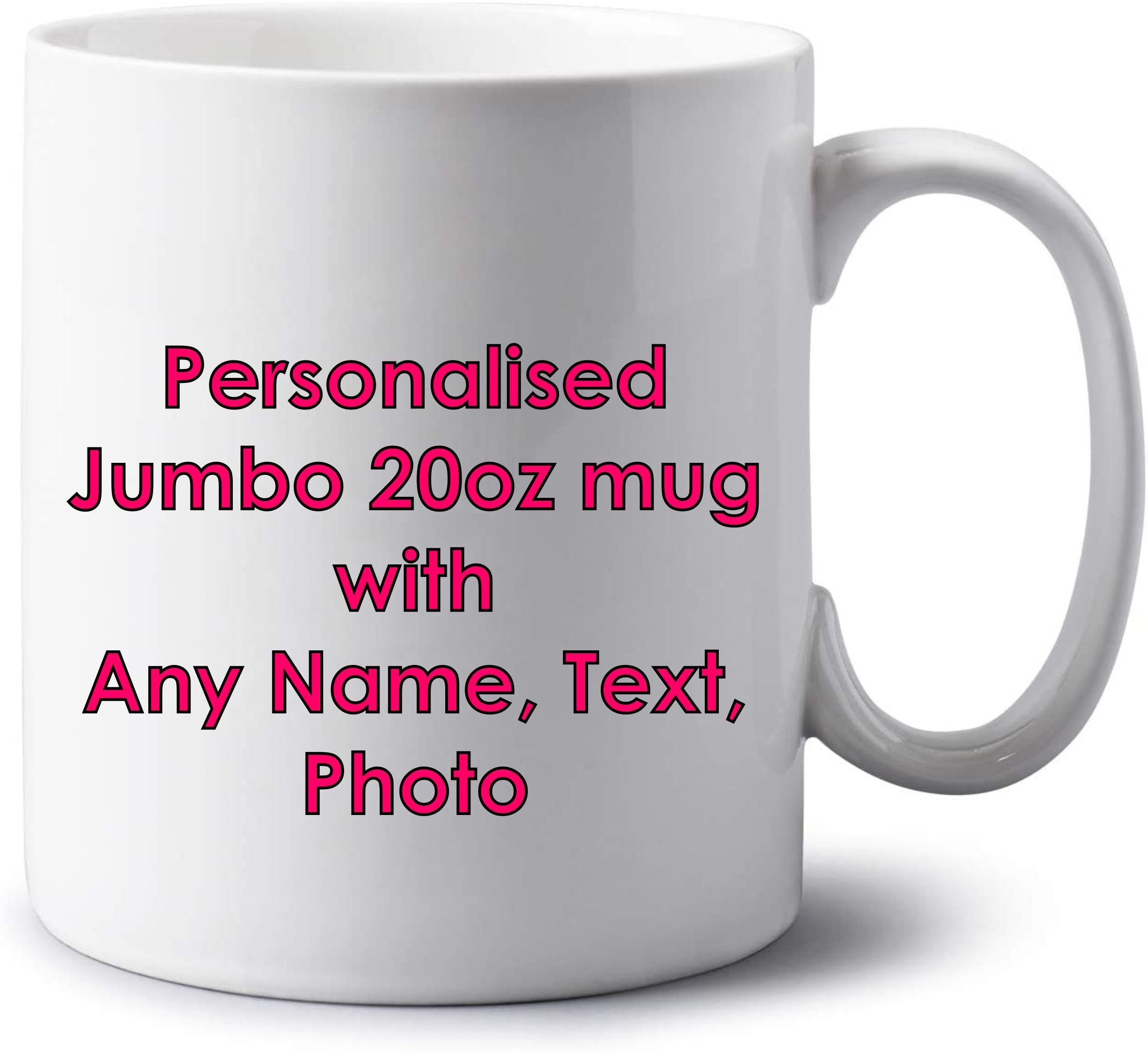 Personalised Jumbo 20oz Mug Extra Large Tea Coffee Big Mug Custom Name ...