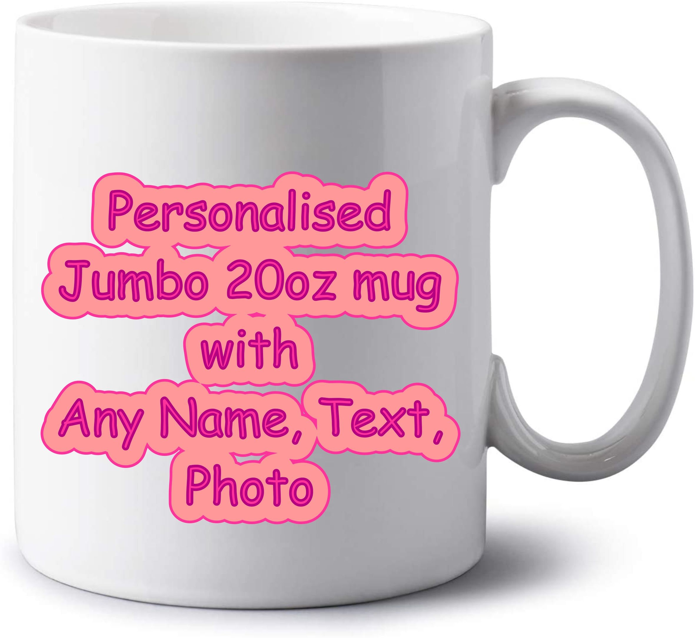 Personalised Jumbo 20oz Mug Extra Large Tea Coffee Big Mug Custom Name ...