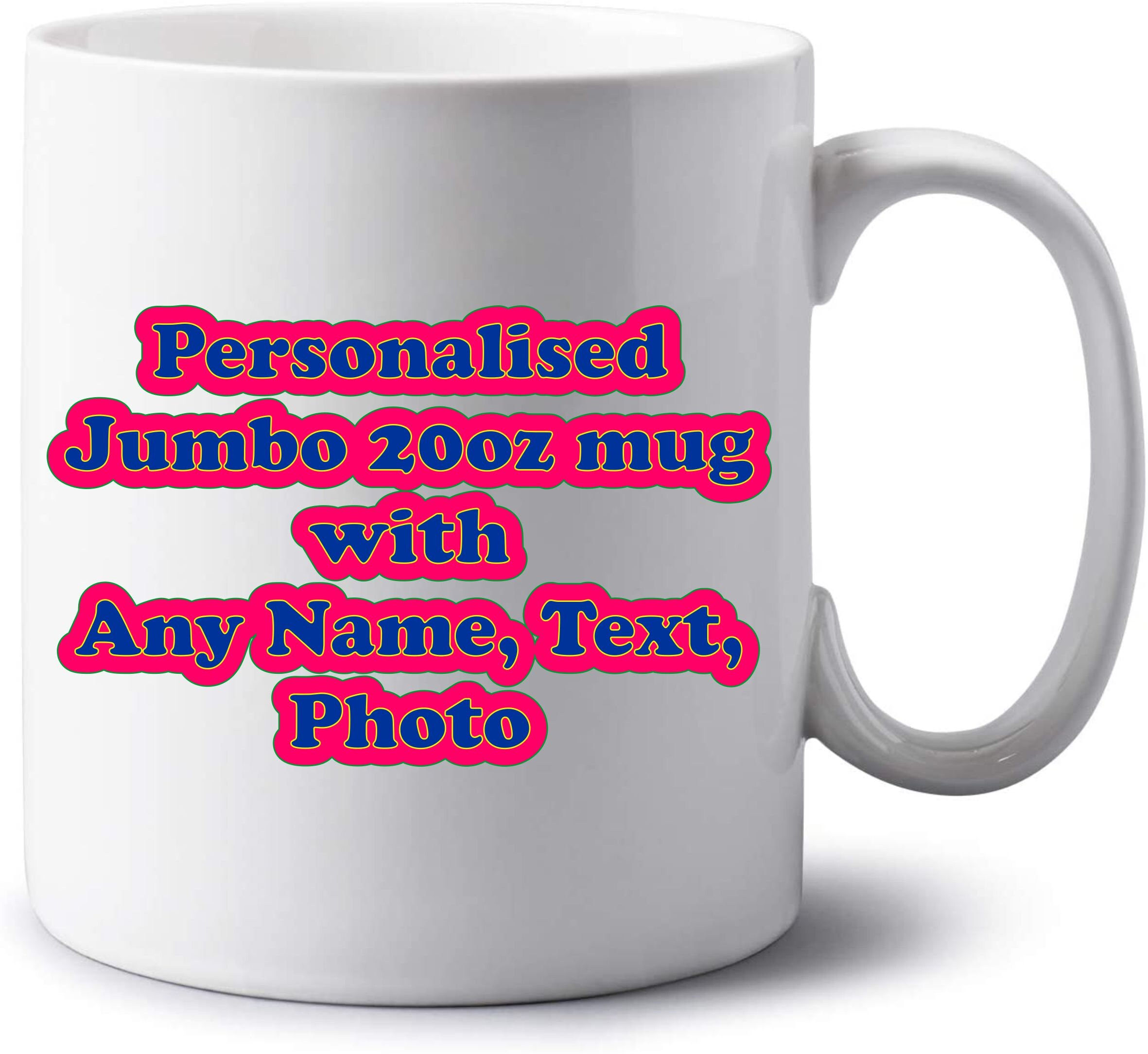 Personalised Jumbo 20oz Mug Extra Large Tea Coffee Big Mug Custom Name ...