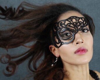 Coquette Leather Mask for Eyeglasses choose Color - Etsy