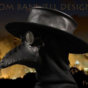 Pestis Riveted Plague Doctor Half Mask in Leather (choose Color) - Etsy