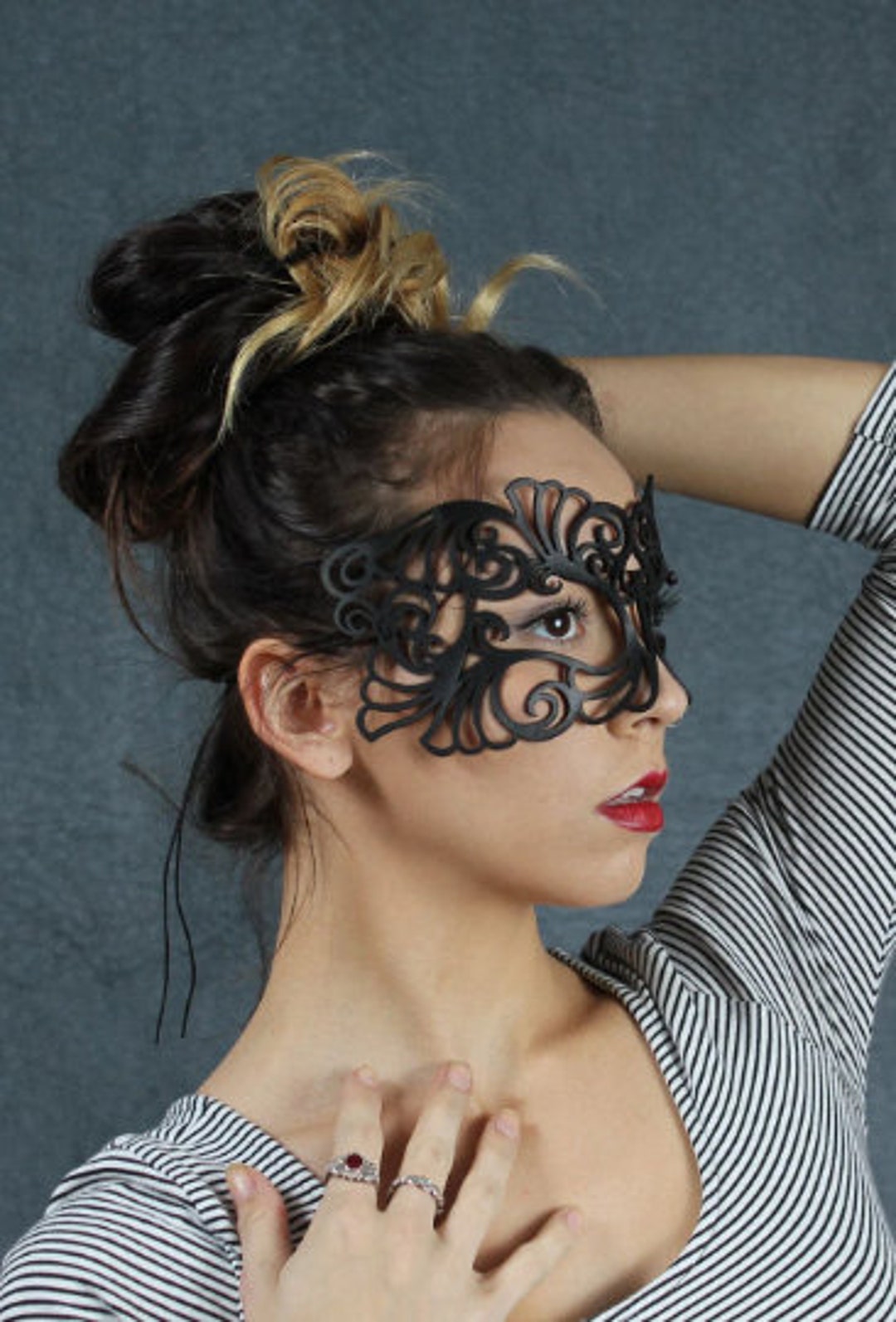 Coquette Leather Mask choose Color - Etsy