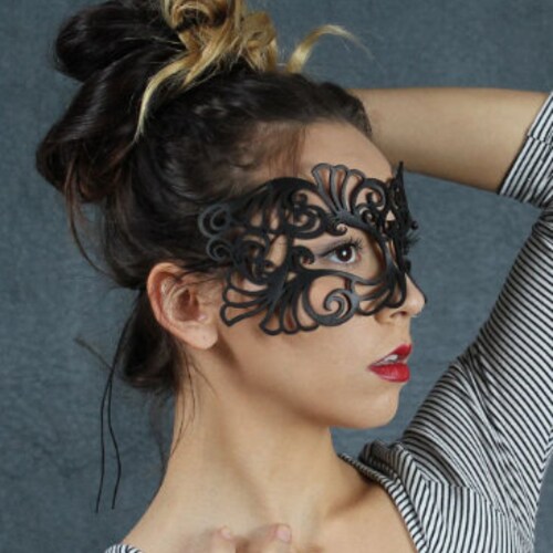 Rococo Leather Mask choose Color - Etsy
