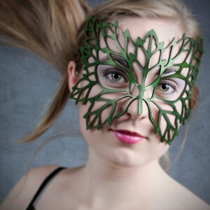 Lacy Leaf Leather Mask (choose Color) - Etsy