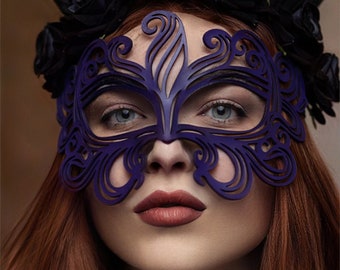 Roxy Leather Mask choose Color - Etsy