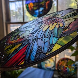 Scarlet Macaw: Stained Glass Style Wall or Window Hanging - Etsy