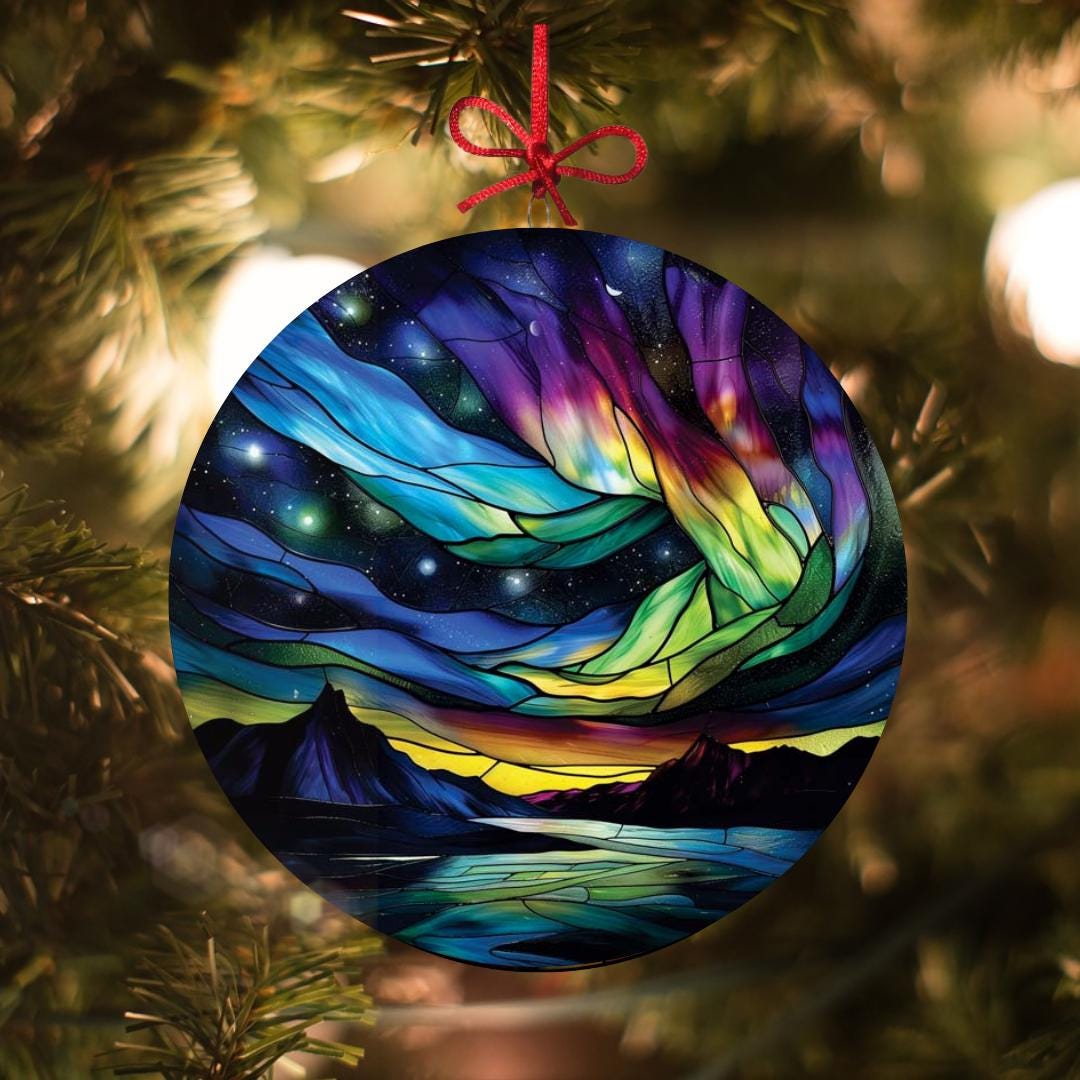 Aurora Borealis: Stained Glass-style Christmas Ornament - Made With ...