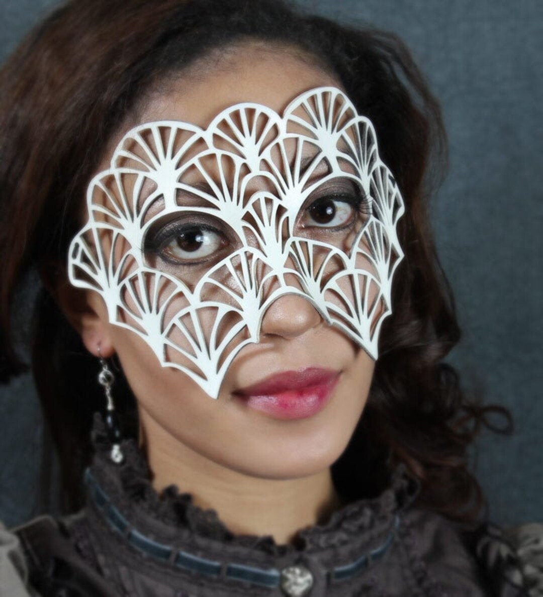 Fan Leather Mask choose Color - Etsy