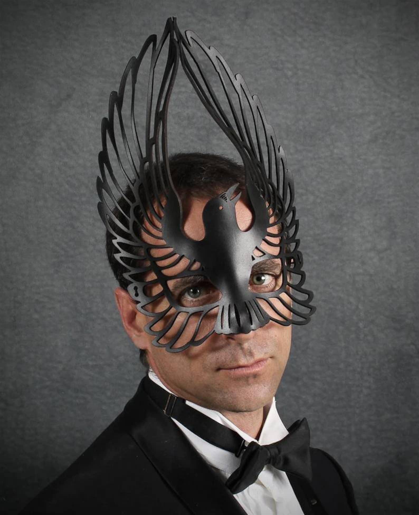 This Listing Has Moved! See Link Below!! Raven Leather Mask (choose ...