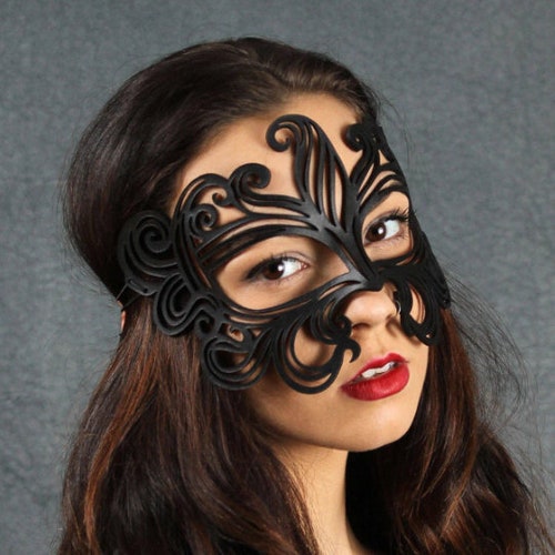 Rococo Leather Mask choose Color - Etsy