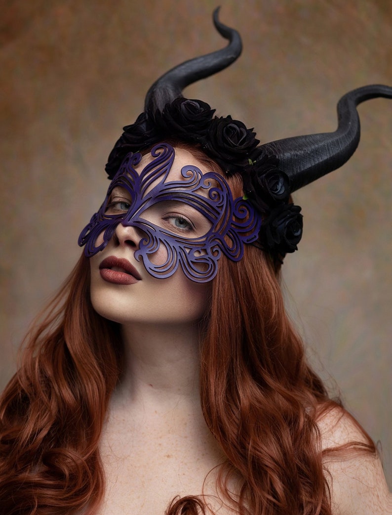 Muse Leather Mask choose Color - Etsy