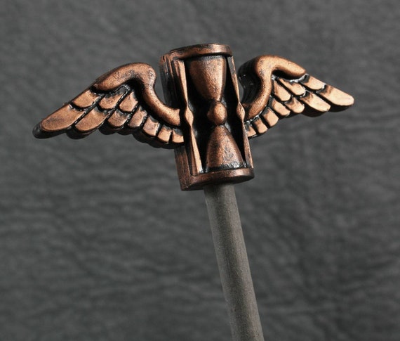 Plague Doctor Staff and Winged Hourglass Topper - Etsy UK