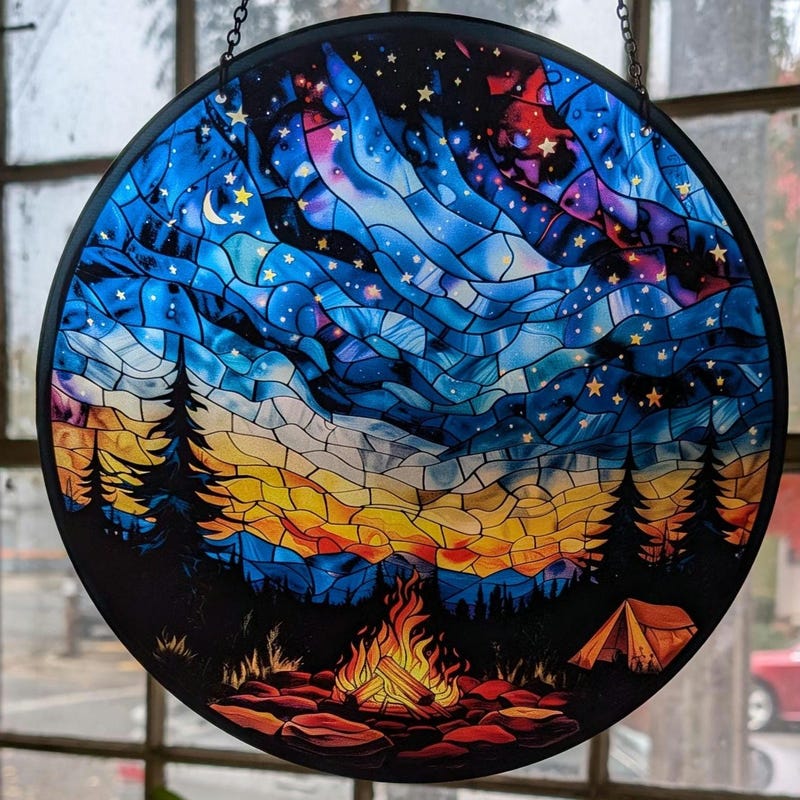 Stained Glass Fireplace - Etsy