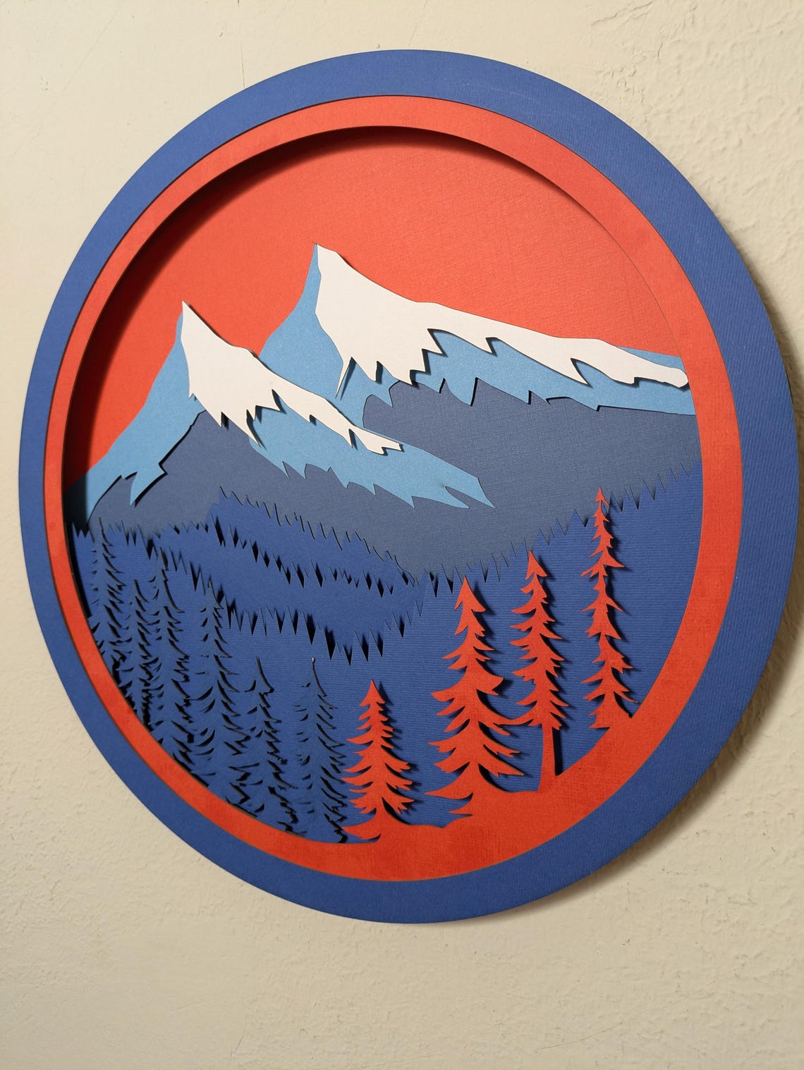 Mountain Range: Paper Cut Art Wall Hanging - Etsy