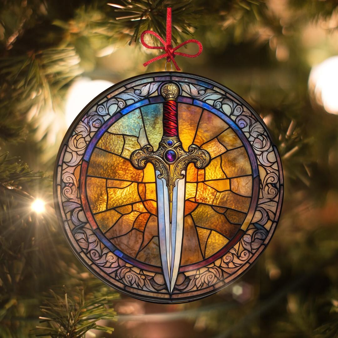 Magical Dagger: Stained Glass-style Christmas Ornament - Made With Real ...