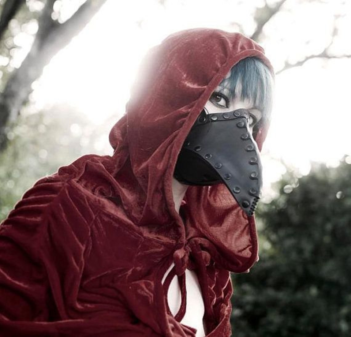 Pestis Riveted Plague Doctor Half Mask in Black - Etsy