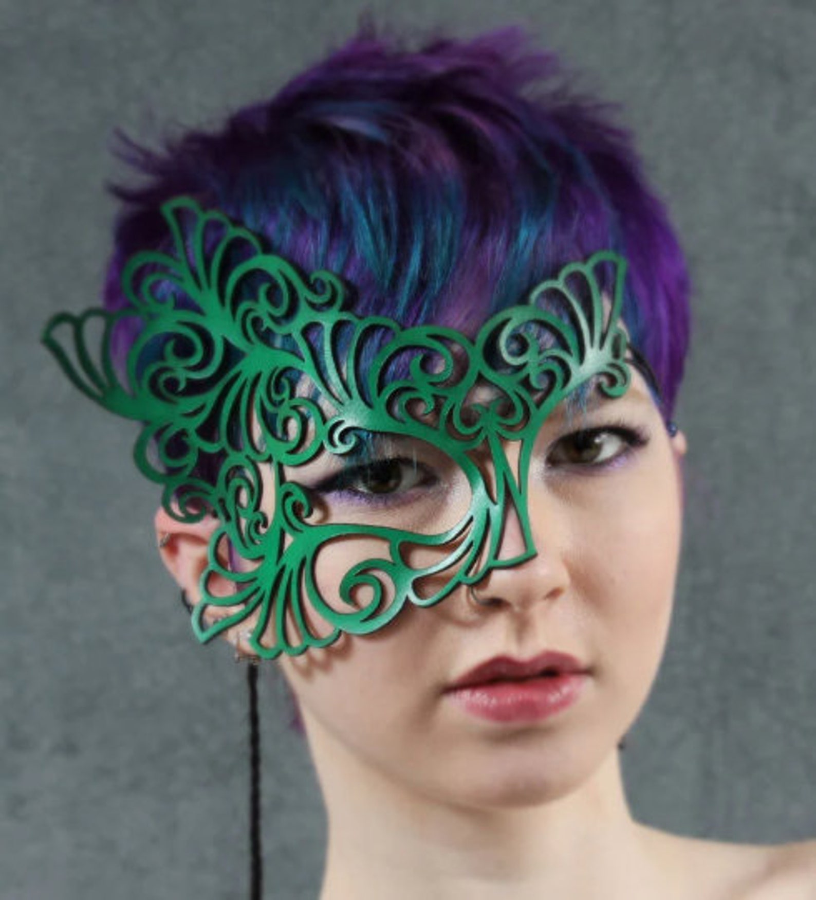 Roxy Leather Mask choose Color - Etsy