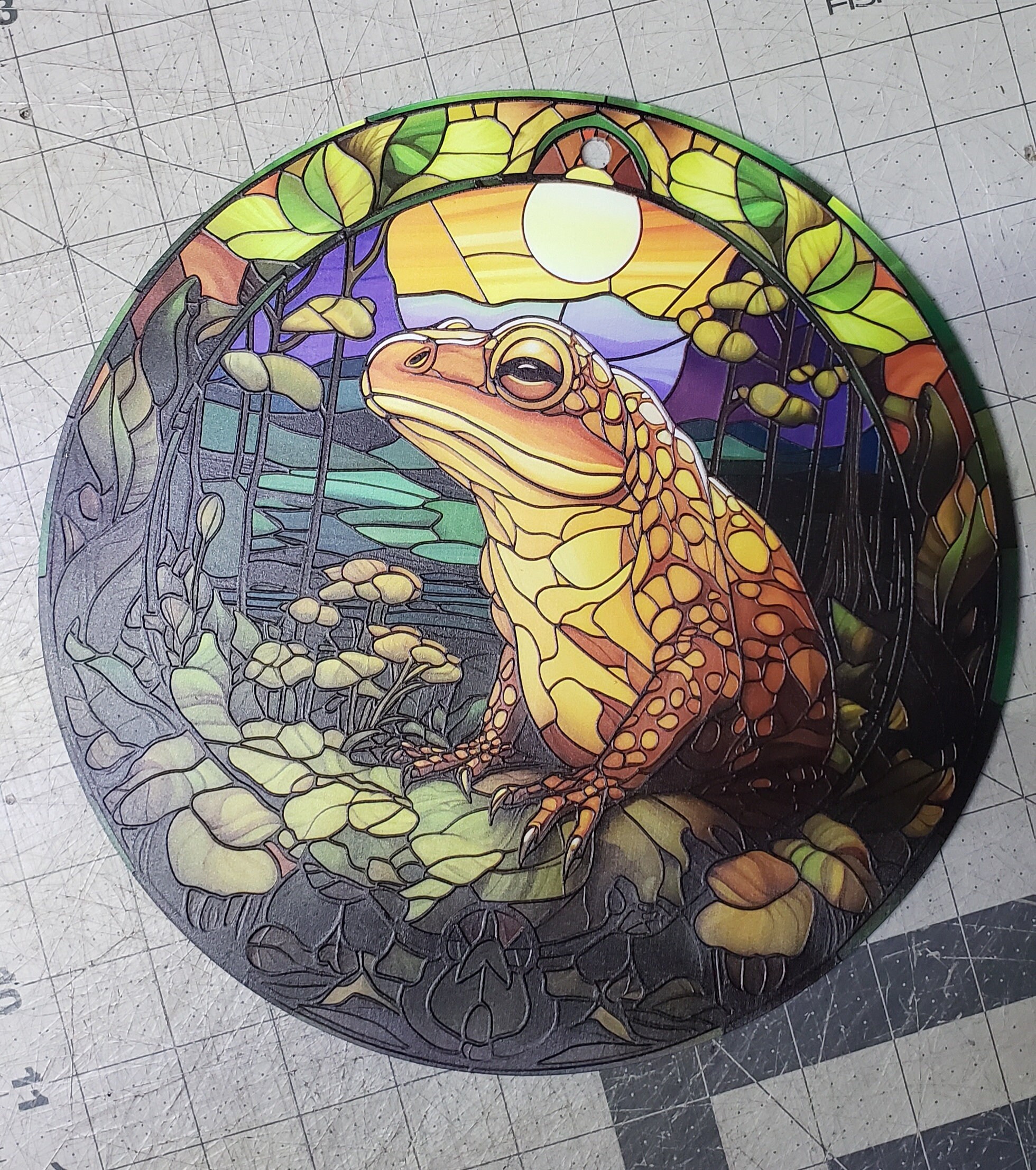 Forest Toad: Stained Glass Style Window Hanging - Etsy