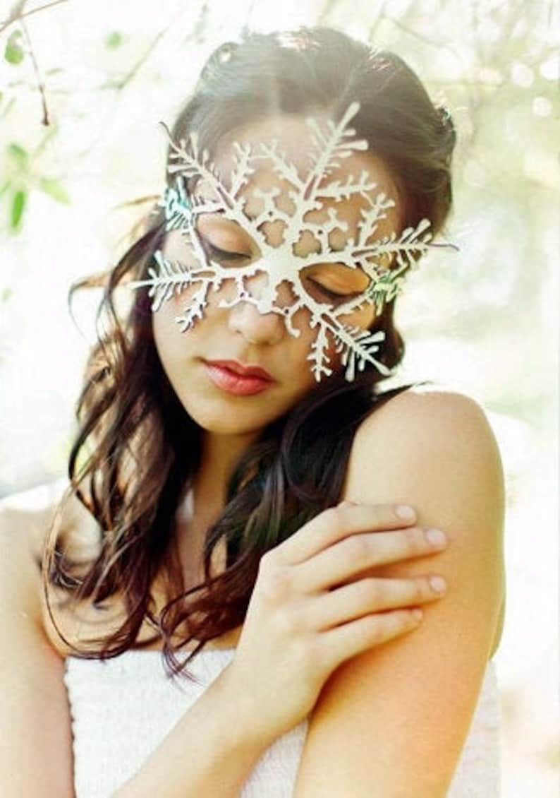 Snowflake Leather Mask choose Color - Etsy