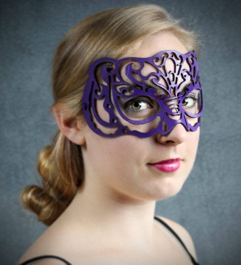 Victoriana Leather Mask (choose Color) - Etsy